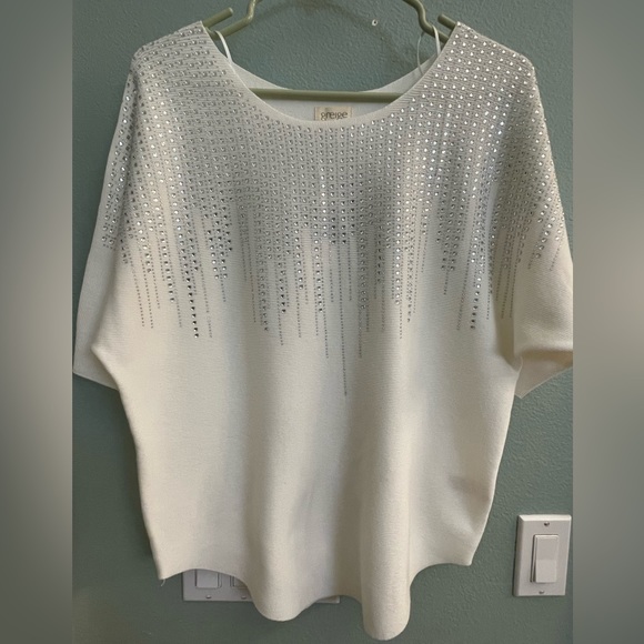 Greige | Sweaters | Greige Xl Shortsleeved Studded Sparkle Sweater ...
